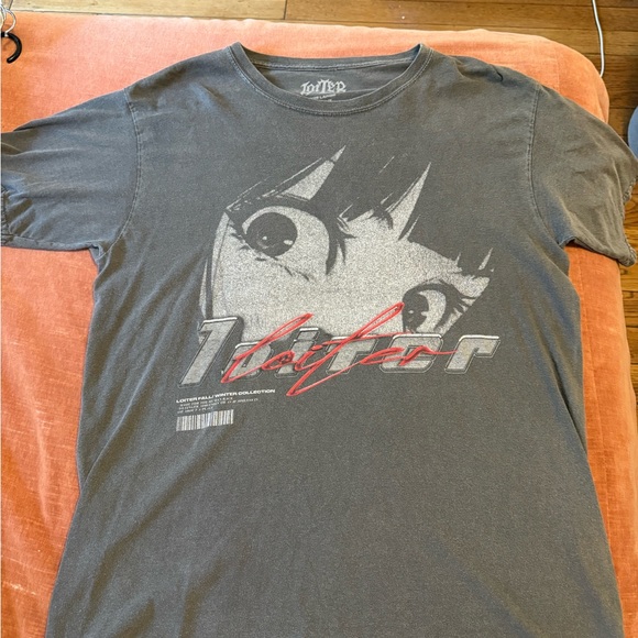 loiter | Shirts | Loiter Gray Graphic Anime Girl Tshirt | Poshmark